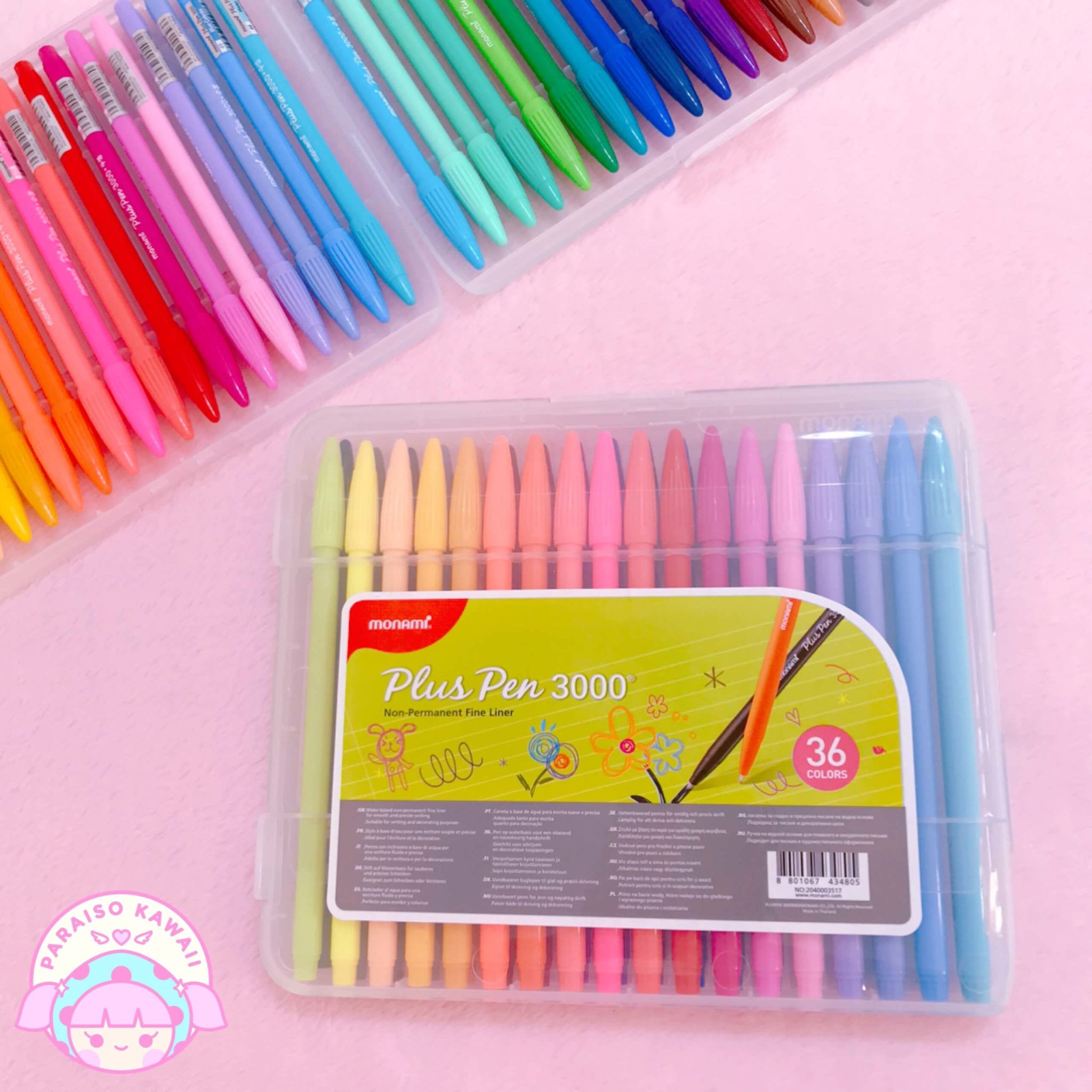 Monami Plus Pen 3000 Set 36 – Paraiso Kawaii