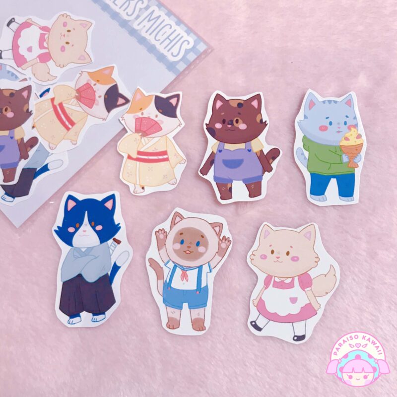 Prrr Miaow – Sticker Set Michis – Paraiso Kawaii