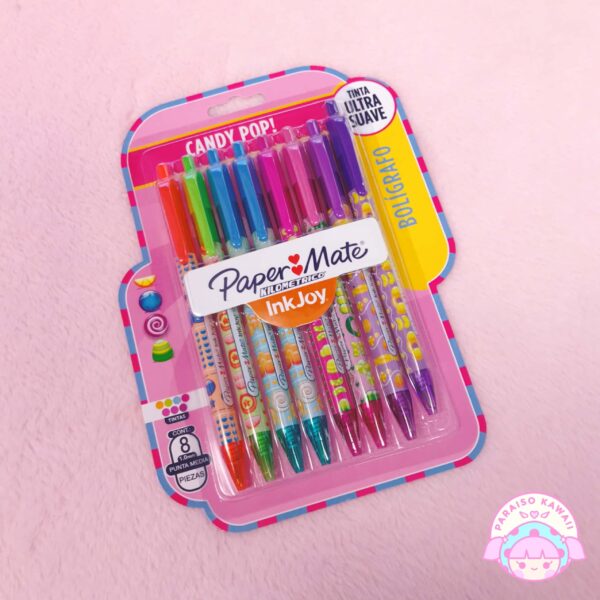 Lapices Inkjoy Set 8 Candy Pop – Paper Mate – Paraiso Kawaii