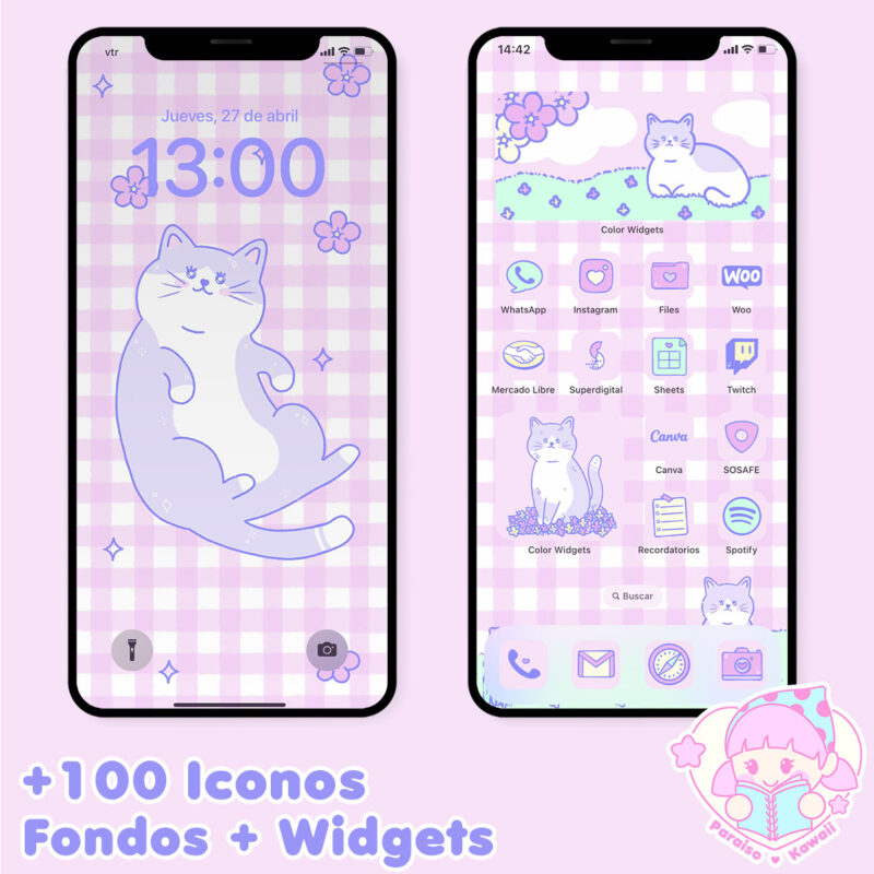 Archivo Digital – Pack Iconos Michi – Paraiso Kawaii
