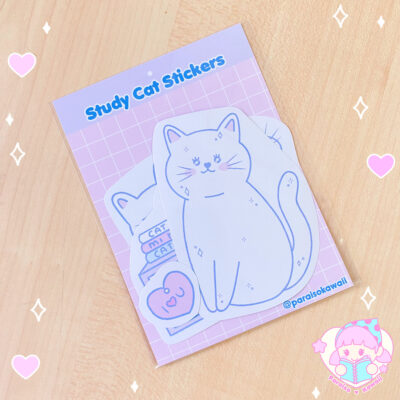 PKStudio – Stickers Study Cat – Paraiso Kawaii
