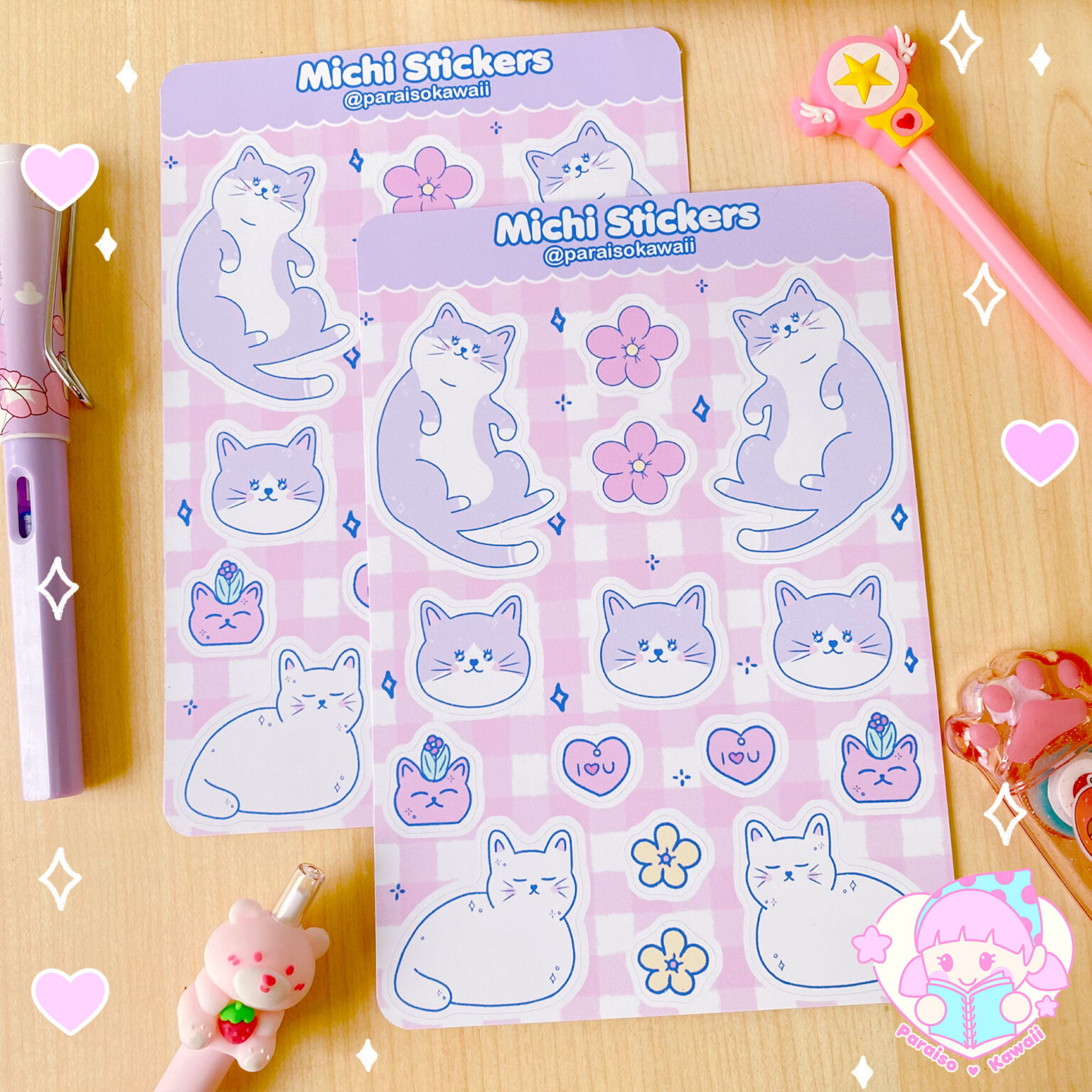 Tira Stickers Michi – Paraiso Kawaii