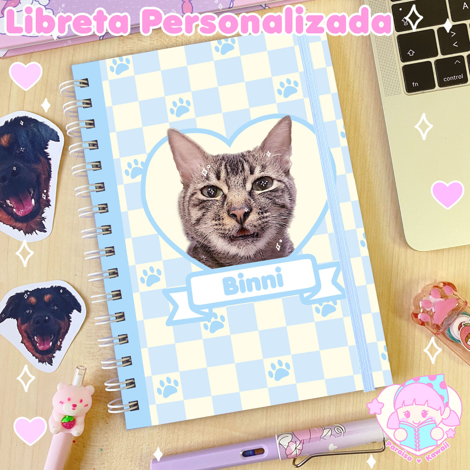 Libreta con tu Mascota a Pedido – Paraiso Kawaii