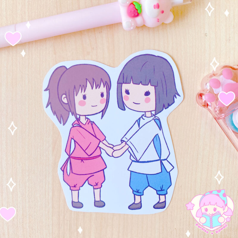 Sticker Individual Chihiro y Haku – Paraiso Kawaii